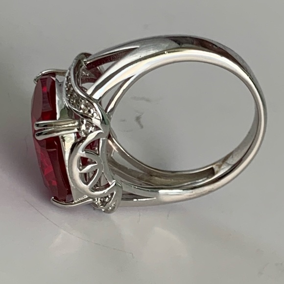Bbj | Jewelry | Lab Cultured Ruby 925 Sterling Silver Ring Sz 825 Bbj ...